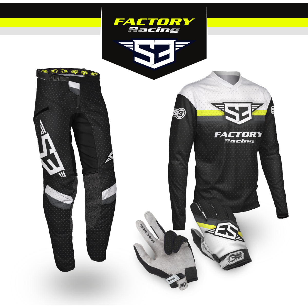 S3 BLACK-FLUOR RACING ENDURO COLLECTION - S3 Parts